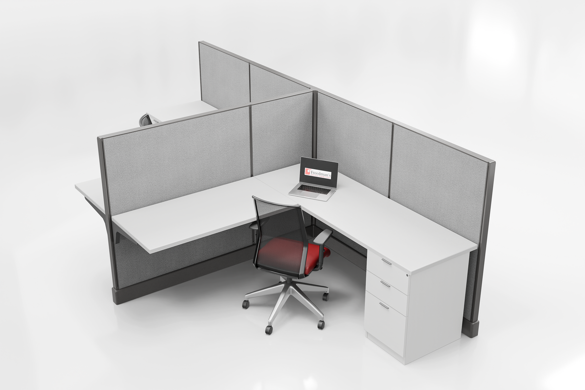 Modern Office Cubicle 6'x6' (53''H) 2 Pack
