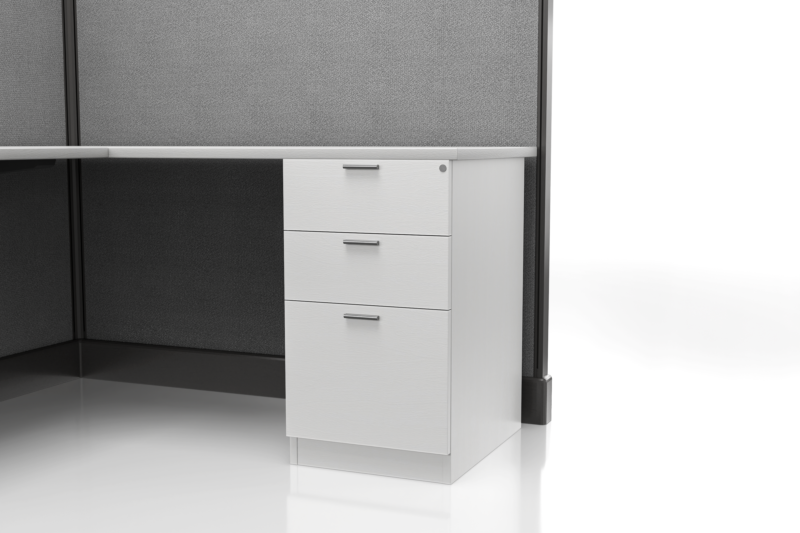 Modern Office Cubicle 6'x6' (53''H) Single
